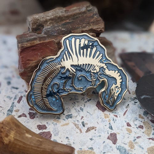 Dinosaur Enamel Pin - Etsy