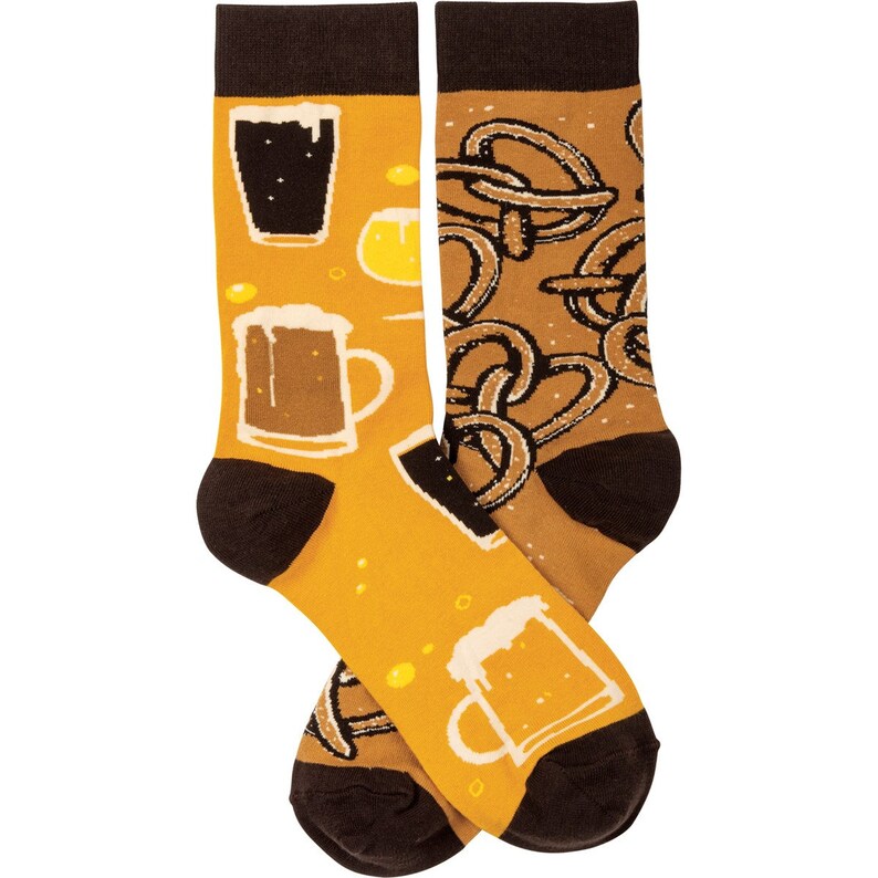 Pretzels & Beer Mismatched Socks - Etsy