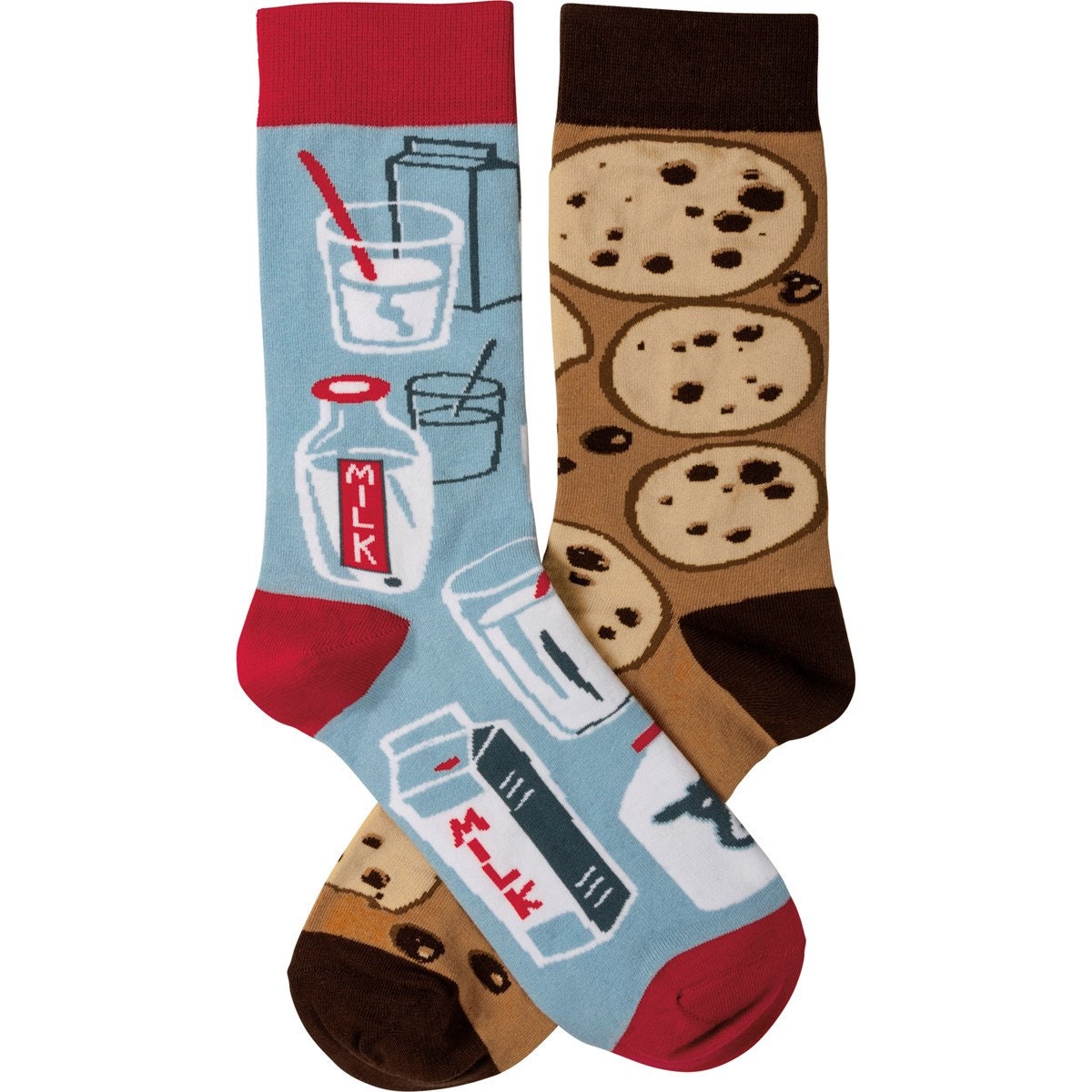 Milk & Cookies Mismatched Socks - Etsy