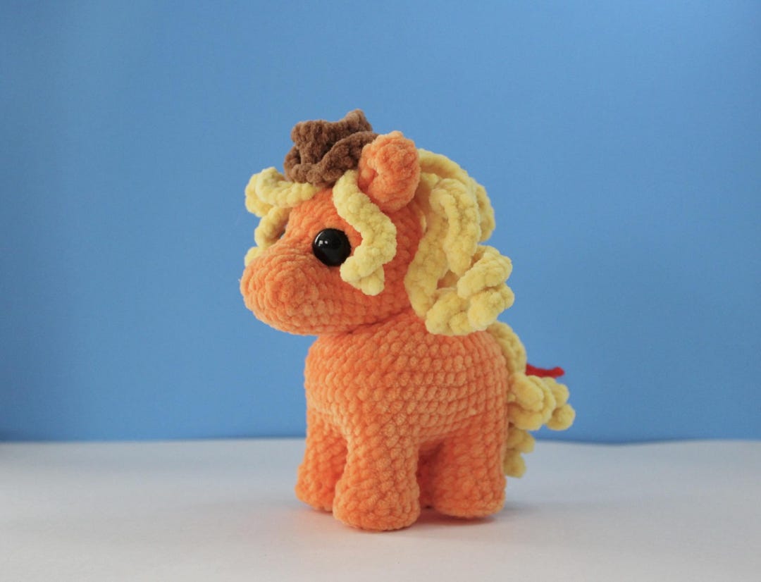 Crochet Pony Plushie | Applejack Amigurumi Horse Doll - Etsy
