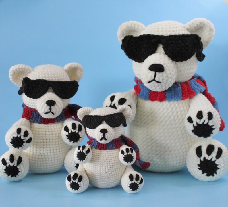 Monty the Polar Bear Amigurumi Crochet Pattern Jr Mint Tsitp - Etsy