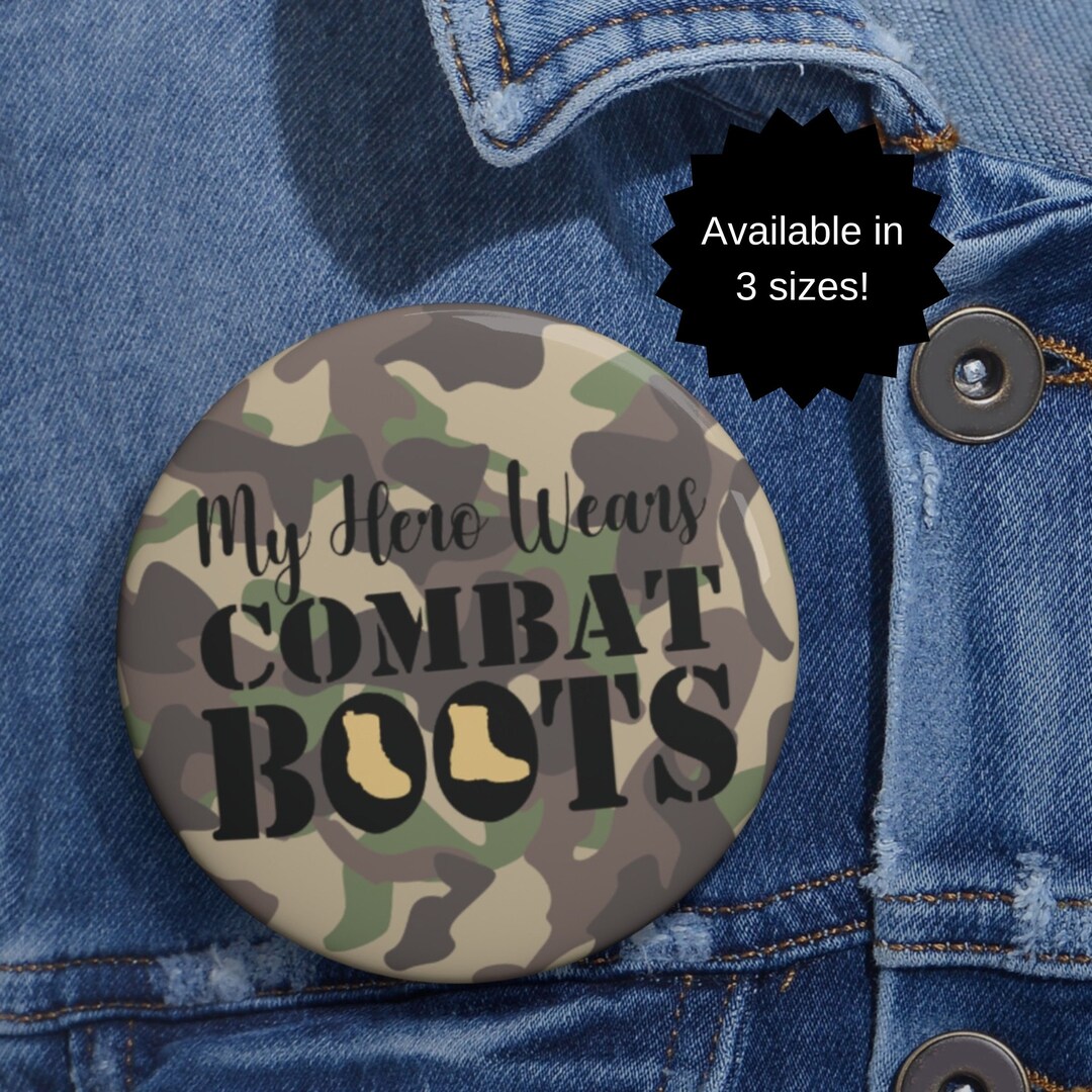 Boys Green Camo Pin Button in 3 Sizes Glossy, Scratch Resistant, UV ...