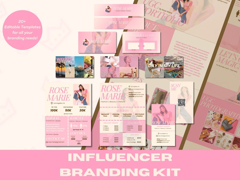 Influencer Social Media Branding Kit - Etsy