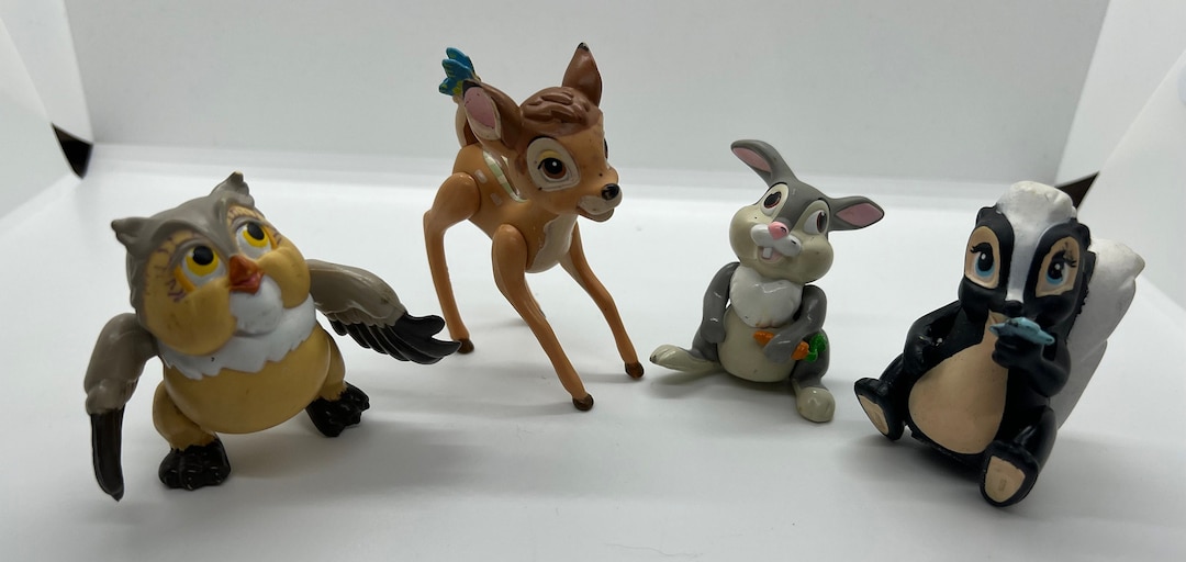 Bambi Happy Meal Toy Figures, Vintage 1988 Bambi Pose-able Plastic ...