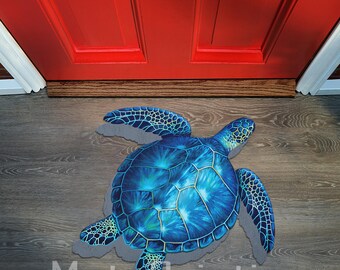 Sea Turtle Door Mat - Etsy