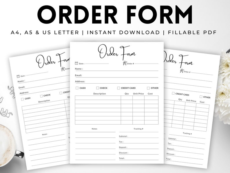 Order Form Template | Purchase Order Form Template | Order Form ...