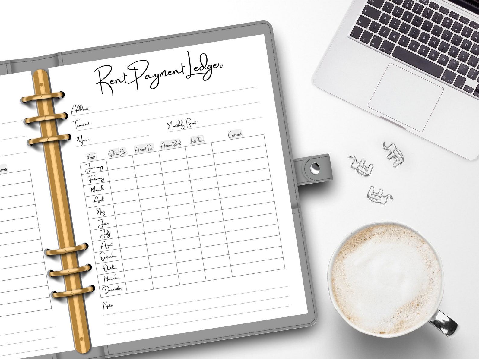Editable Rent Payment Ledger, Monthly Rent Payment Tracker for Landlord ...