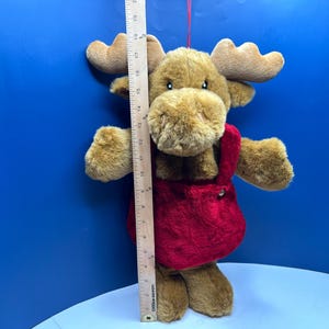 Moose Stocking With Overalls for Christmas - Etsy