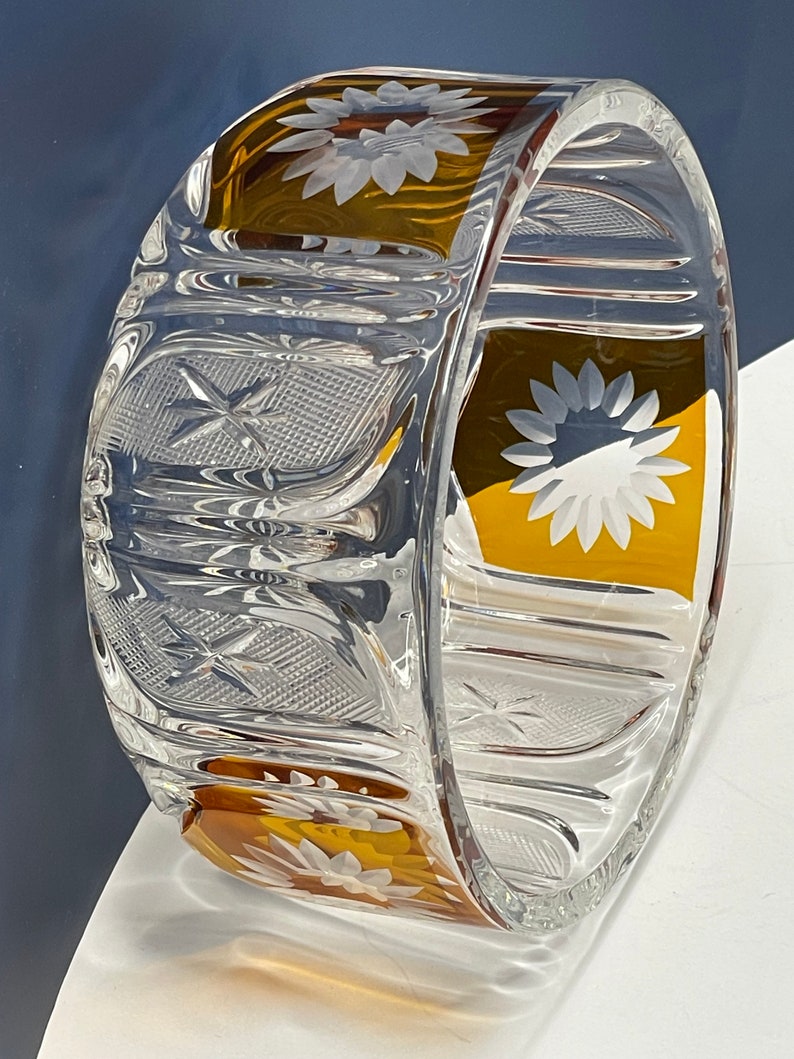 Huta Szykla Julia Crystal Bowl. 1960's Made in Poland. - Etsy