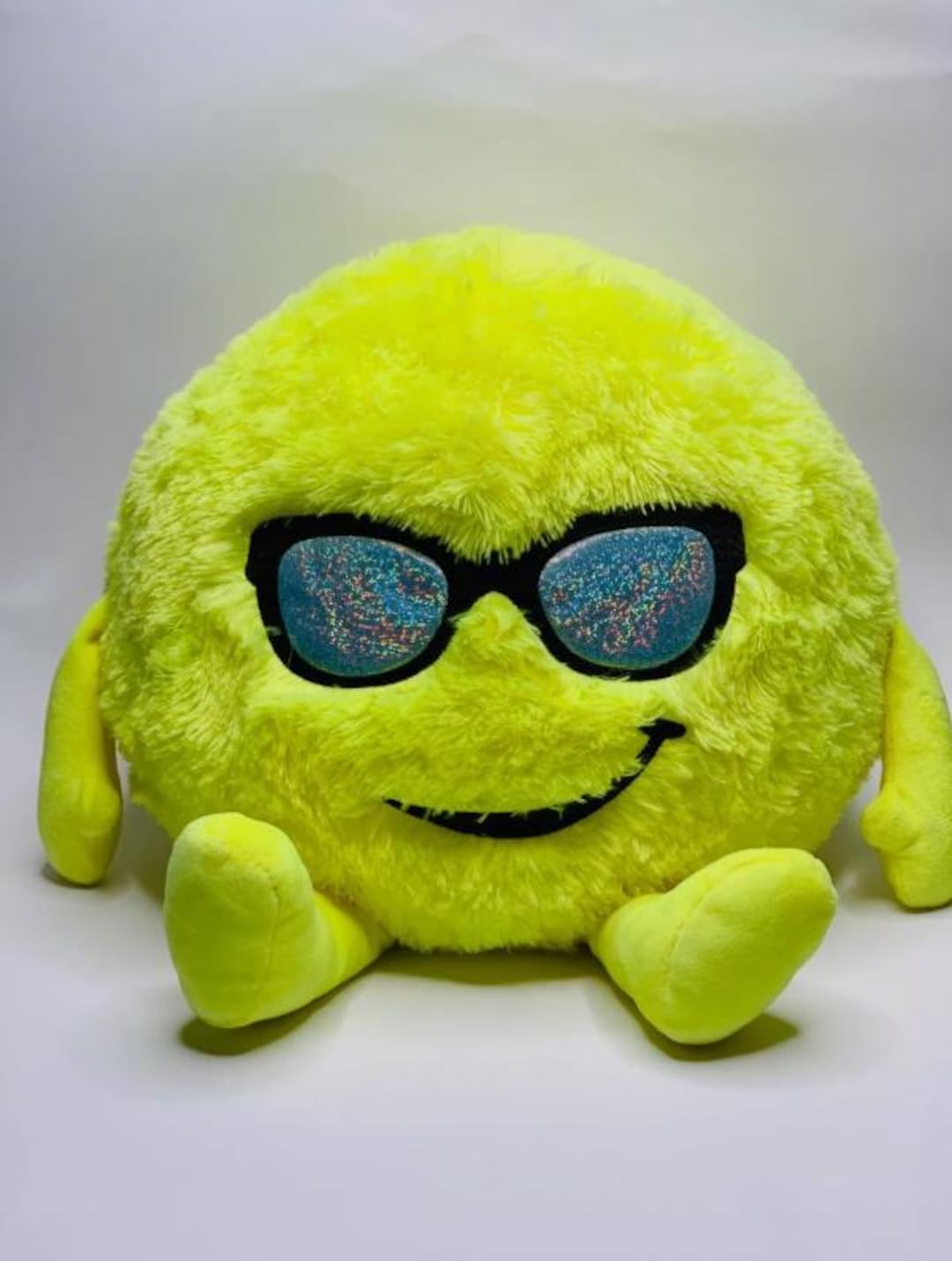 Applause Softies Emoji Plush Rebel Smiley Face Yellow Stuffed Toy 13 ...