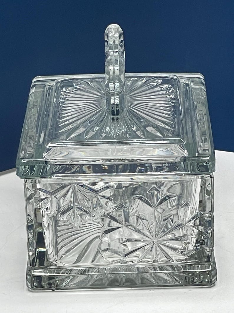 Gorman German Snowflake Crystal Trinket Box W/ Snowflake Lid - Etsy
