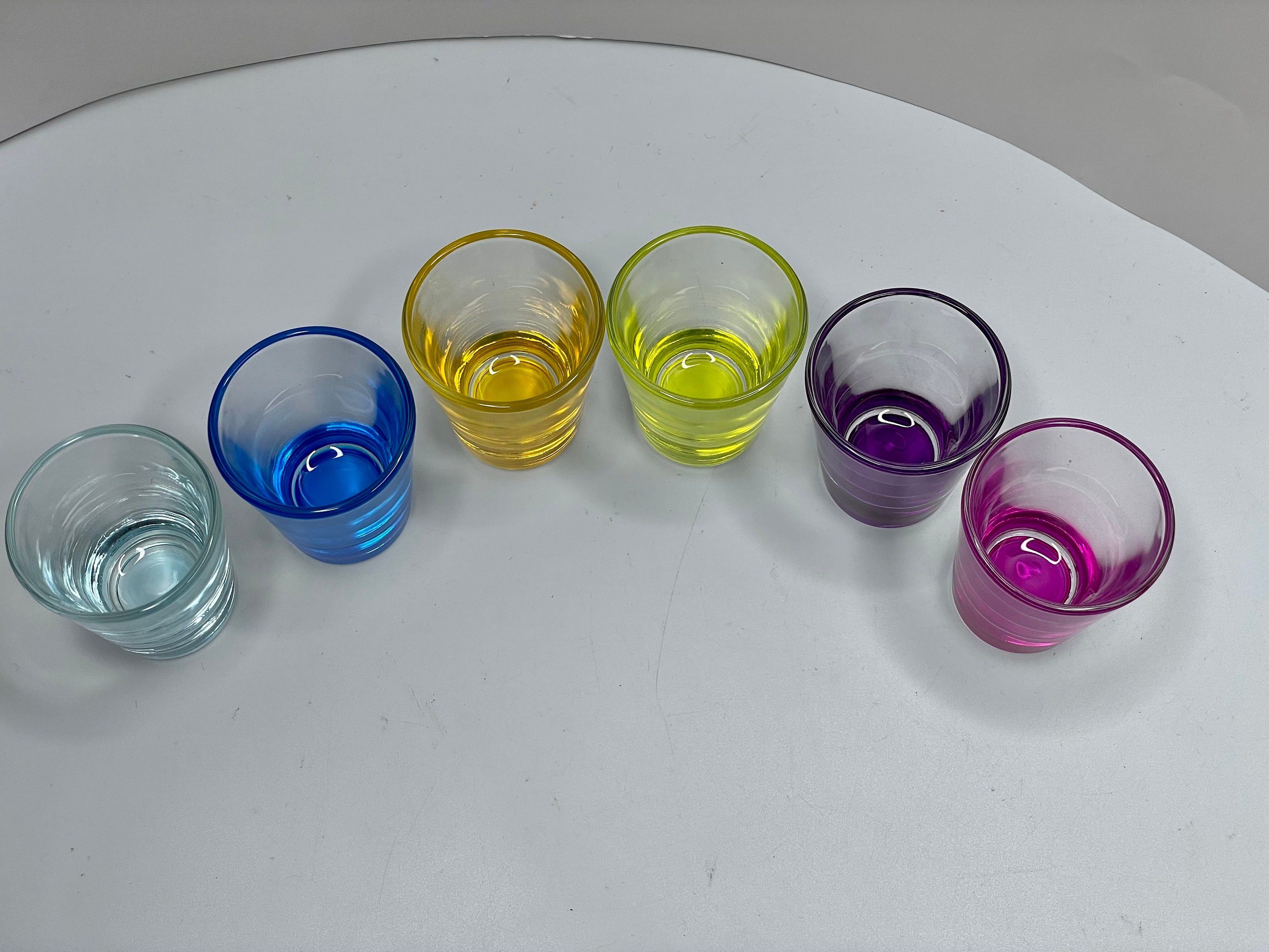 Fine Vintage Multicolor Single Shot Glasses 2.25 Tall. Set of 6. - Etsy