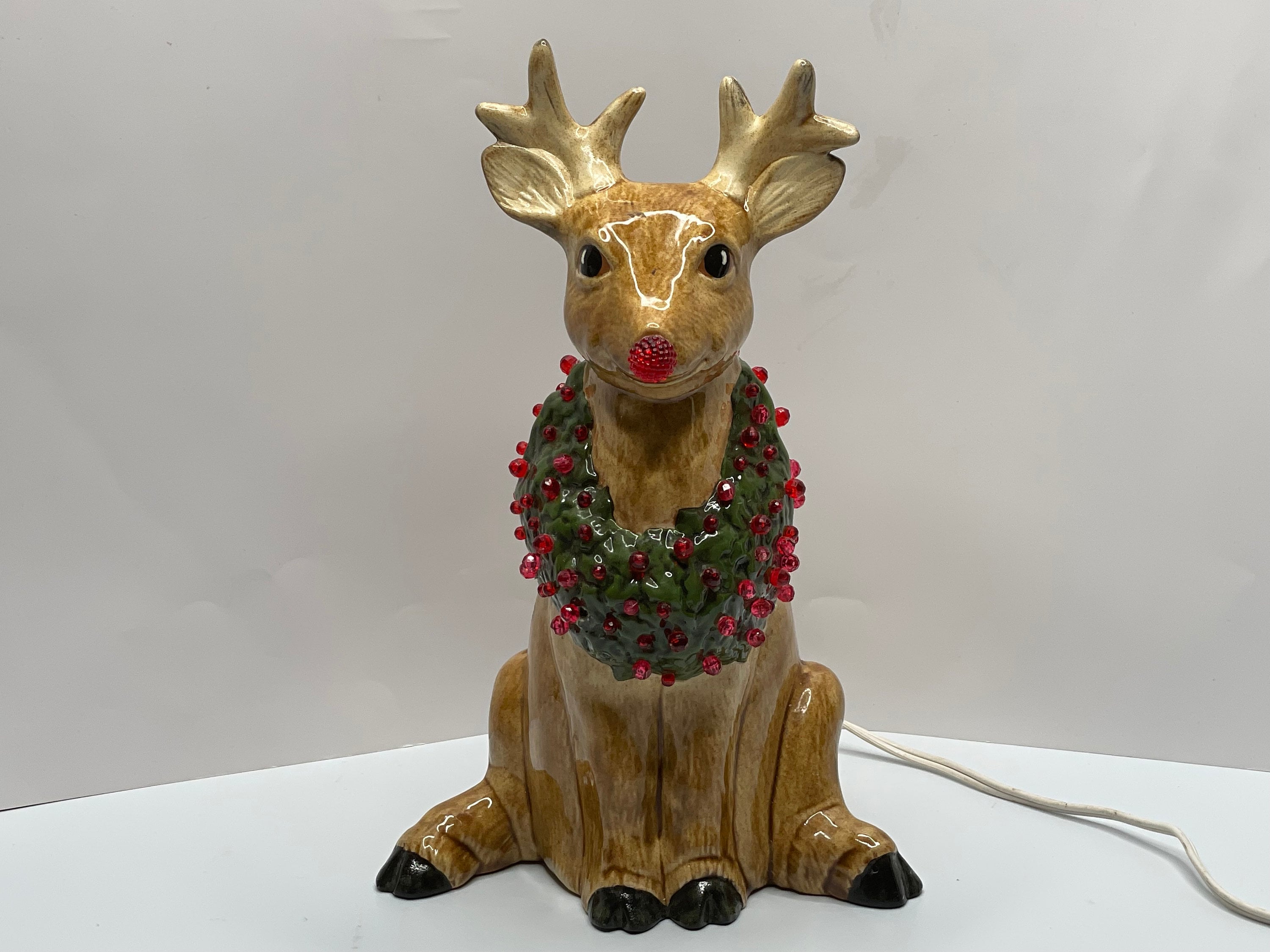 Red Nose Rudolph the Reindeer Electric Christmas Decor Lamp - Etsy