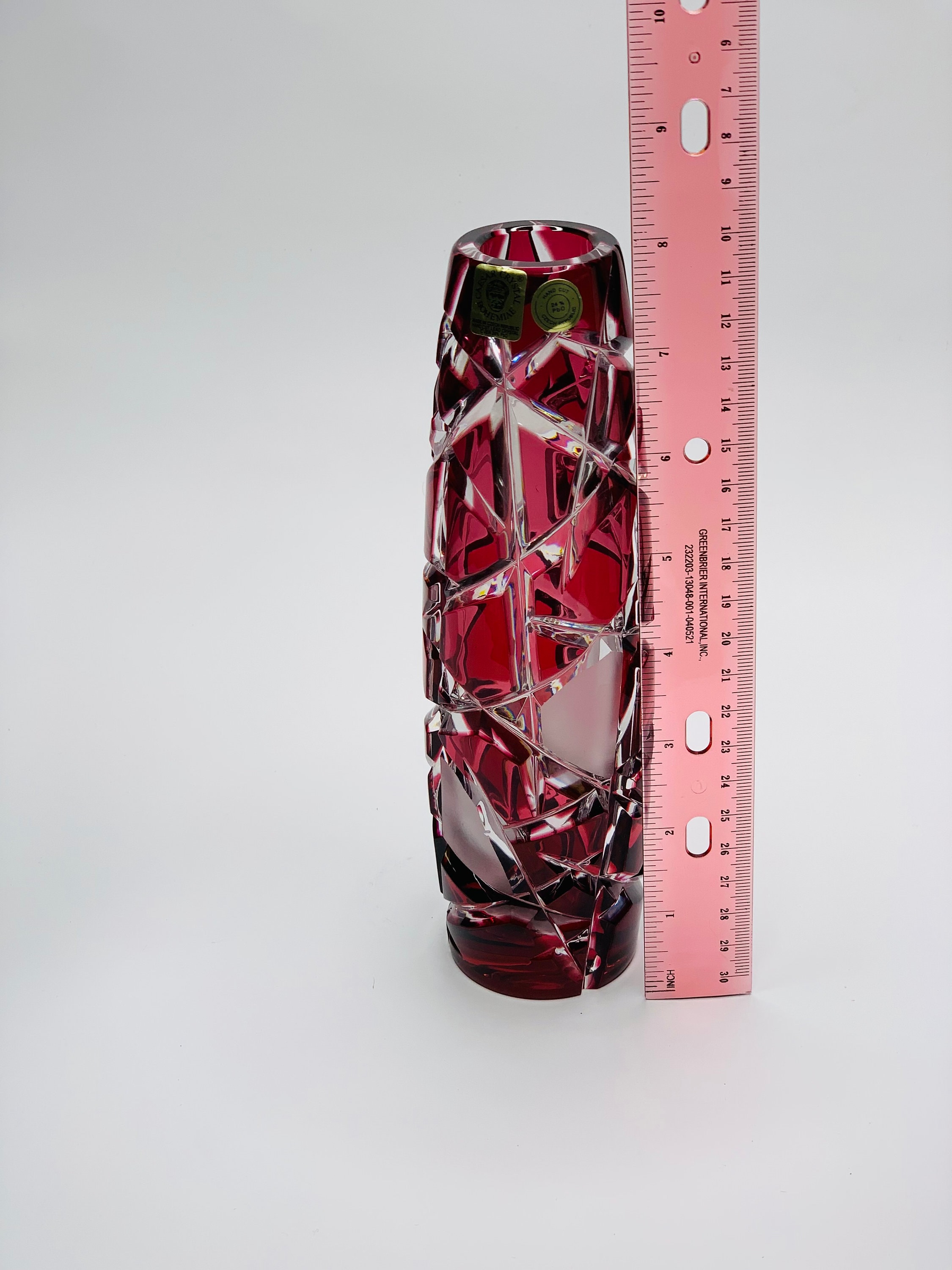 Caesar Crystal Bohemia Cranberry to Clear Crystal Mars Bud Vase - Etsy