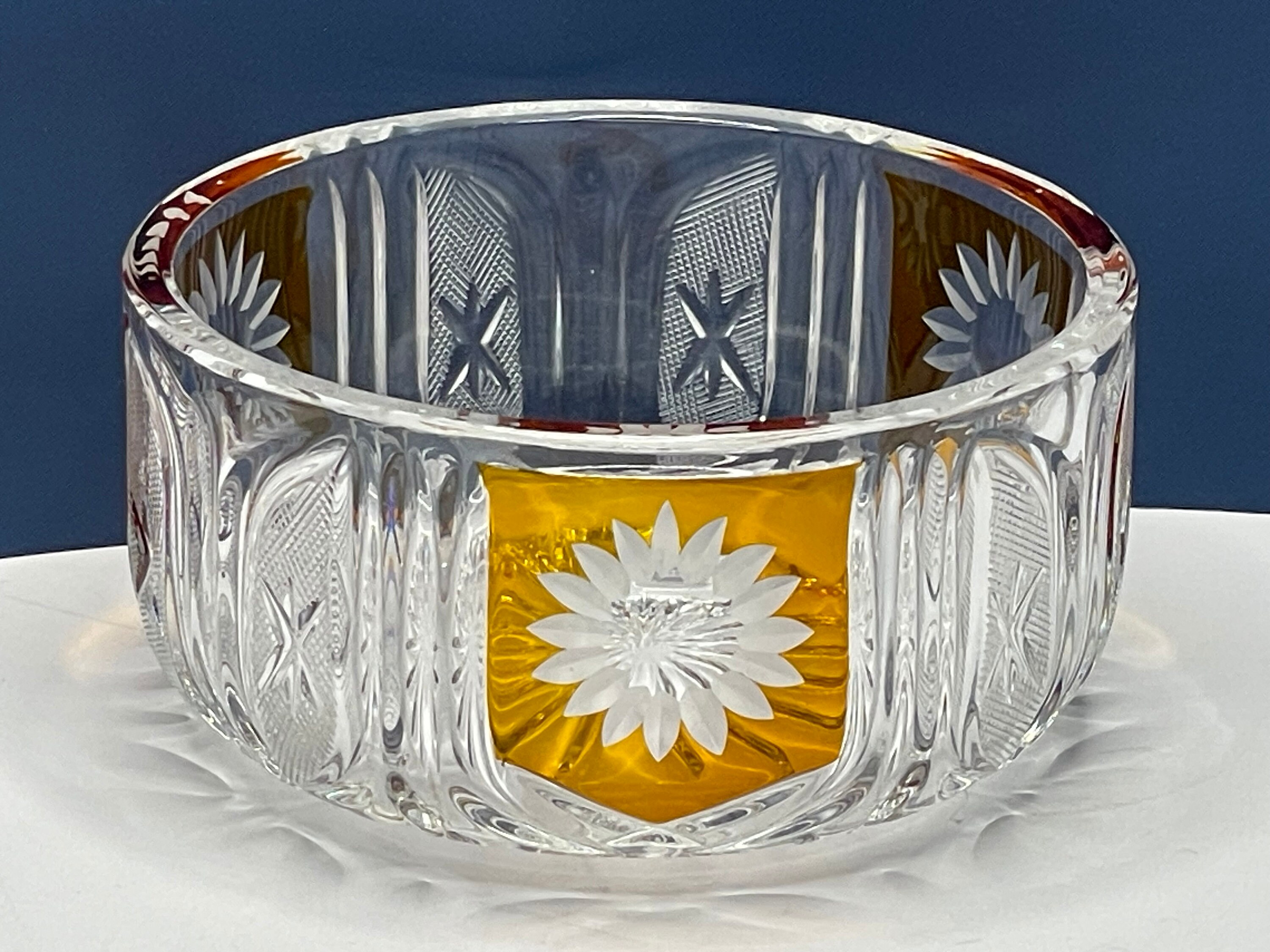 Huta Szykla Julia Crystal Bowl. 1960's Made in Poland. - Etsy