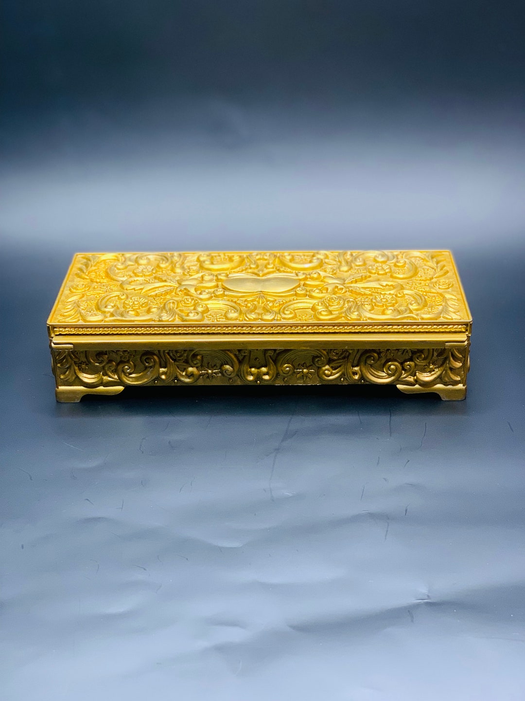 Jewelry Box Silver Repousse Godinger 1992 - Etsy