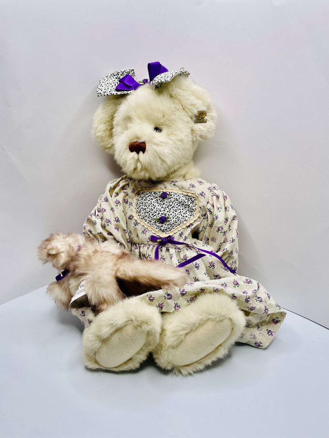1990's Tabatha 23 Plush Bear and Tabby Kitty Cat. by - Etsy