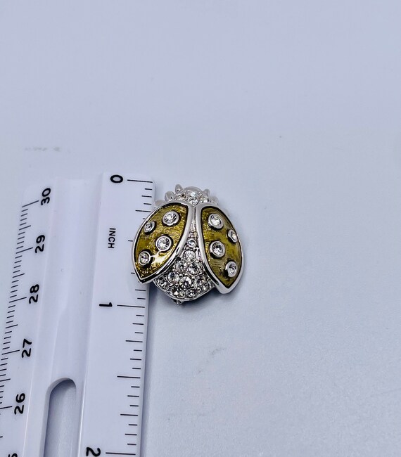 RARE Vintage Swarovski Swan Signed Yellow Enamel and … - Gem