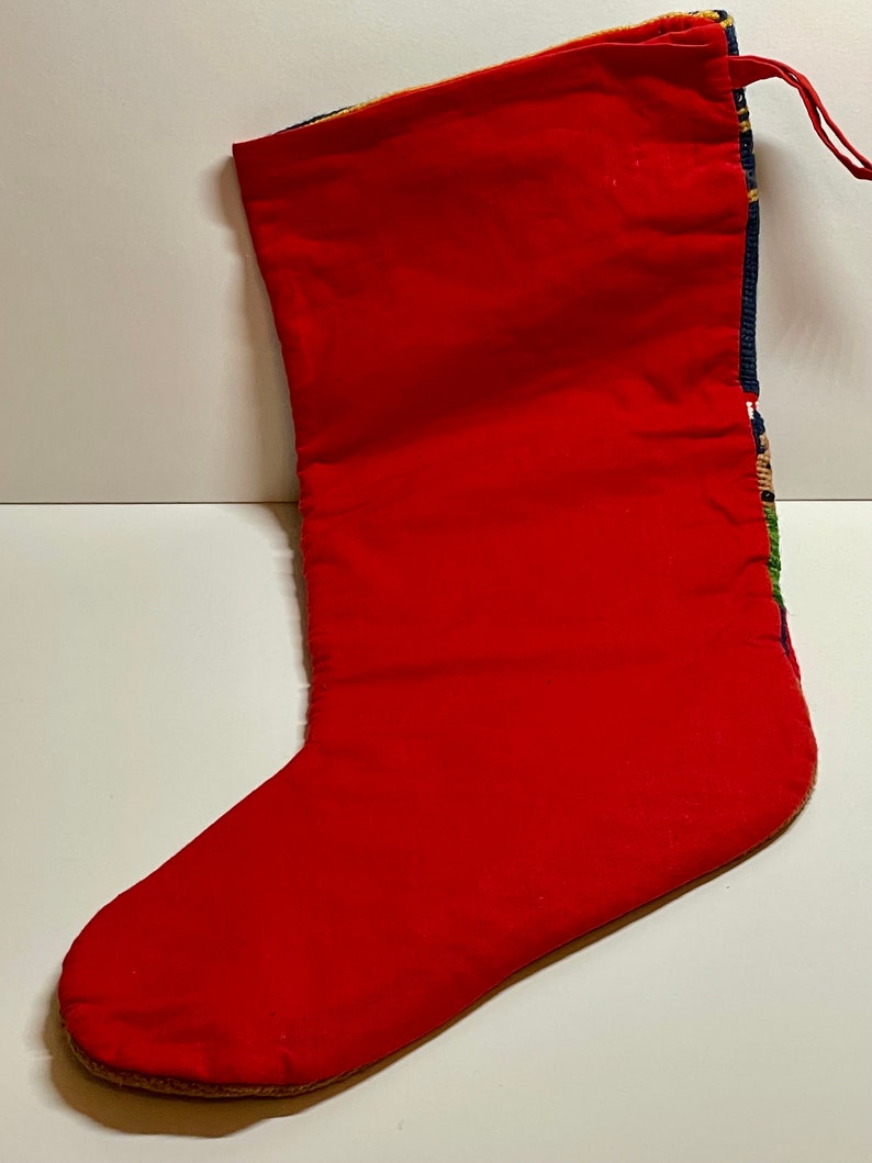 Needlepoint Christmas Stocking. Santa on Sleigh Ride 18" - Etsy