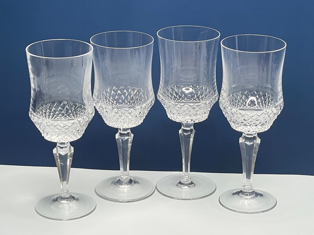 Galway Crystal, Royal Irish (cut, Plain Base) Claret Wine Glasses Set ...