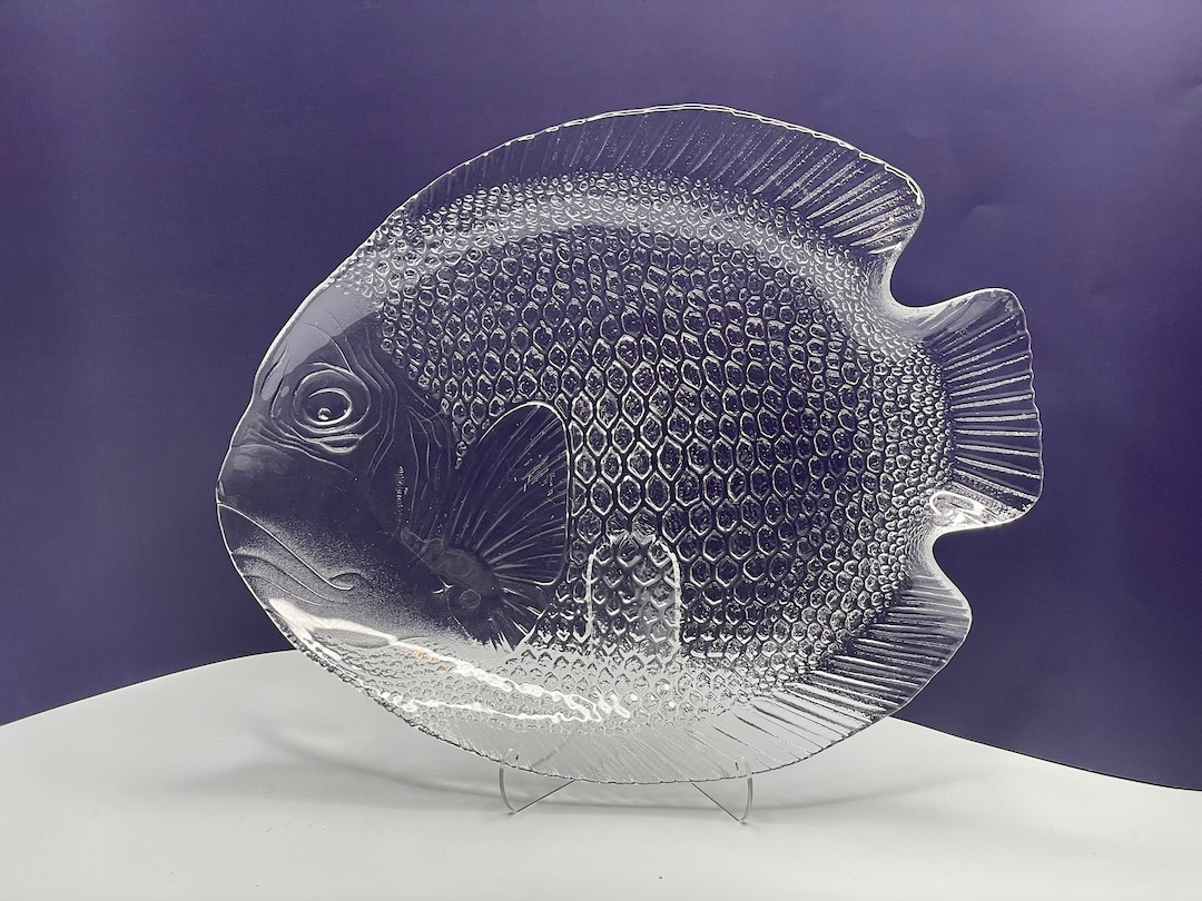 Arcoroc Fish Shaped Clear Glass Serving Platter, Made in France 15" - Etsy