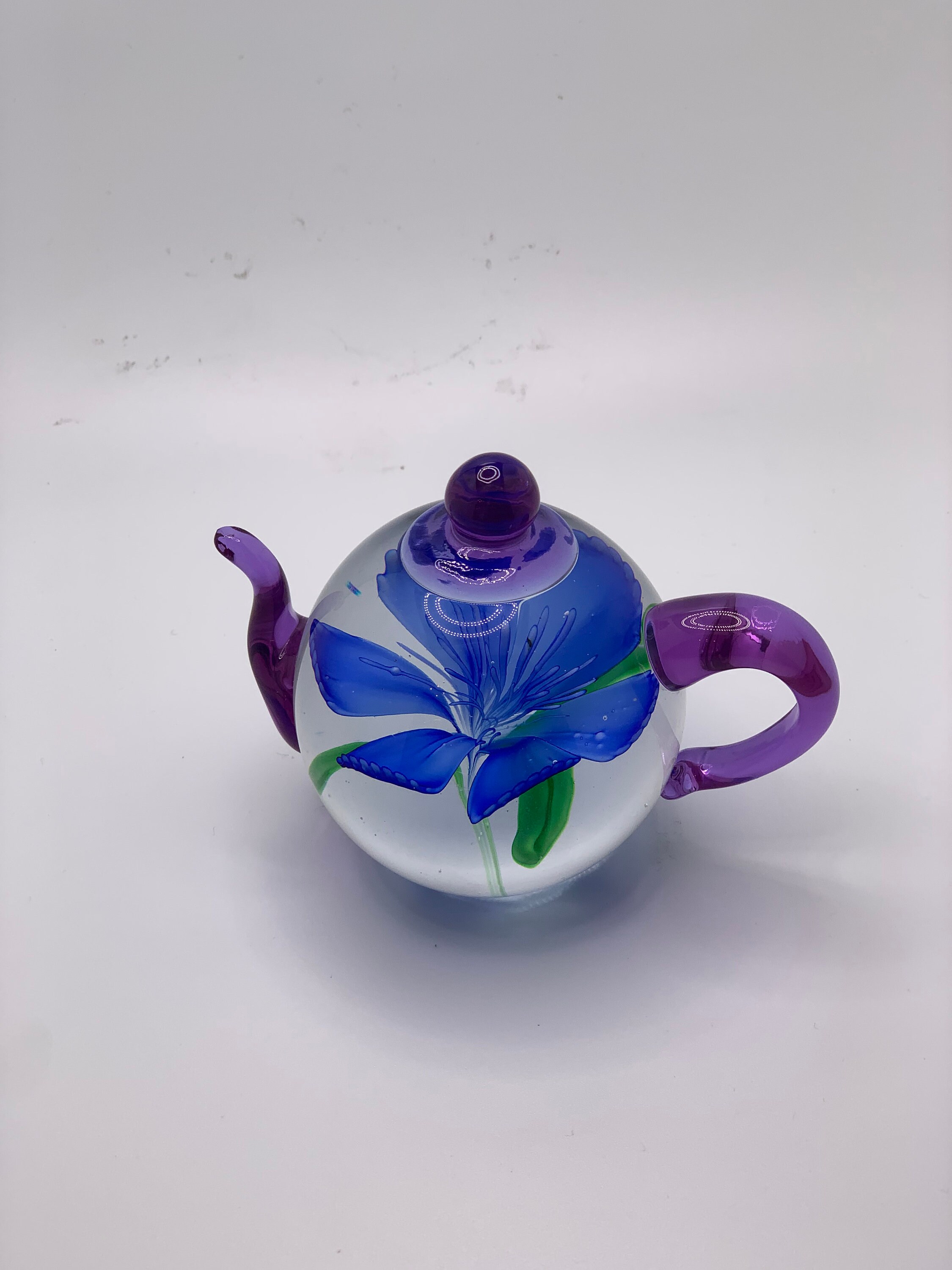 Art Glass Teapot Paperweight From Dynasty Gallery Heirloom Collectibles ...