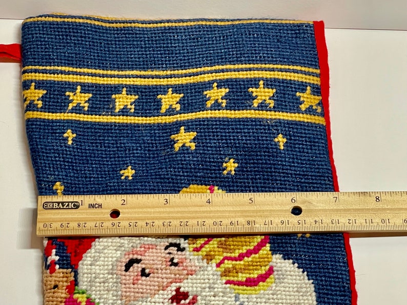 Needlepoint Christmas Stocking. Santa on Sleigh Ride 18" - Etsy