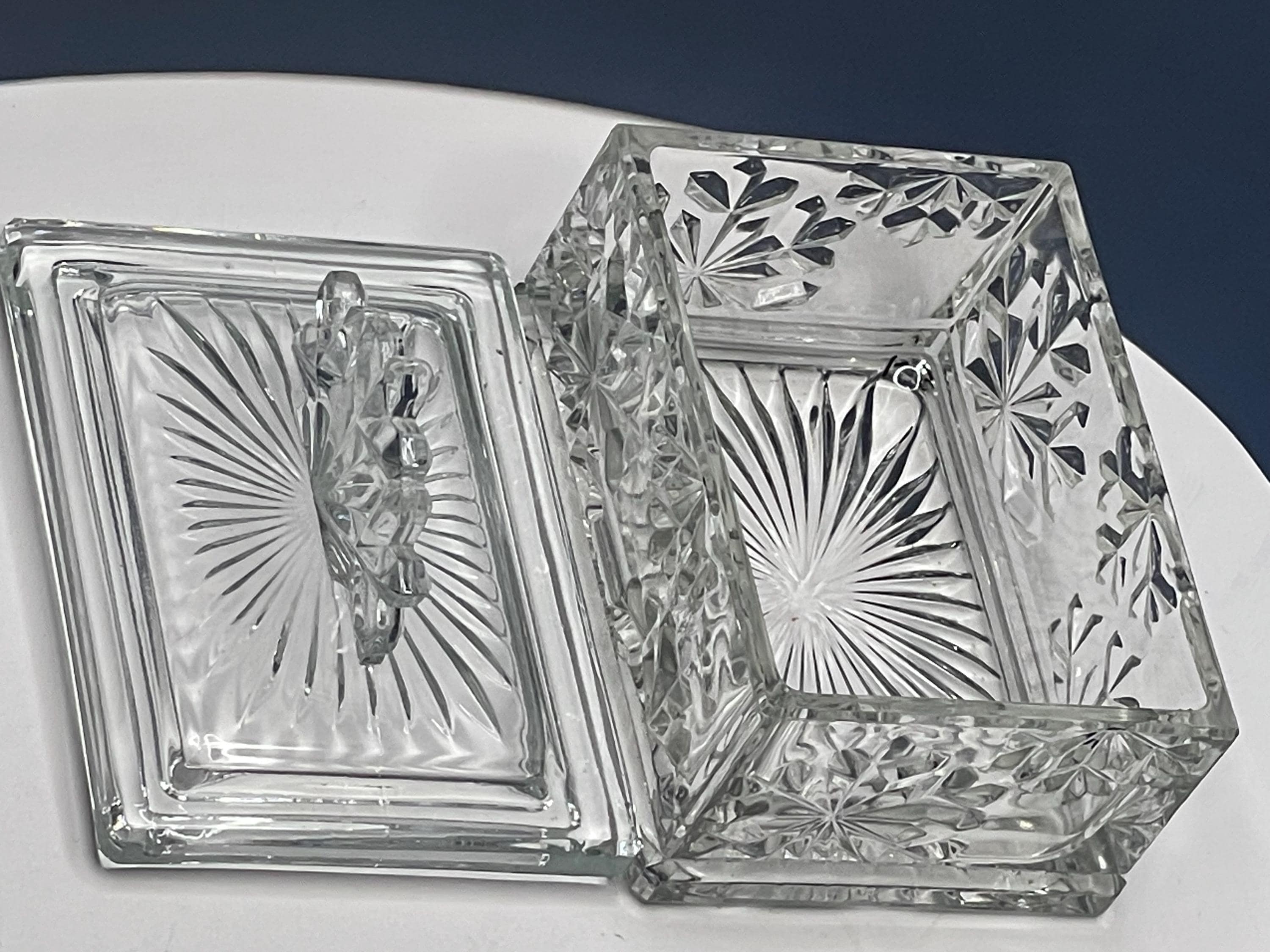 Gorman German Snowflake Crystal Trinket Box W/ Snowflake Lid - Etsy