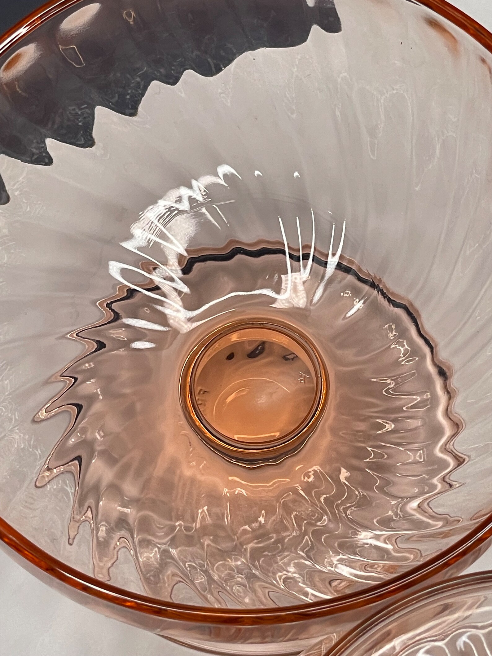 ARCOROC Rosaline Swirl Pink Glass Bowls. Made in France. Set of 4. - Etsy