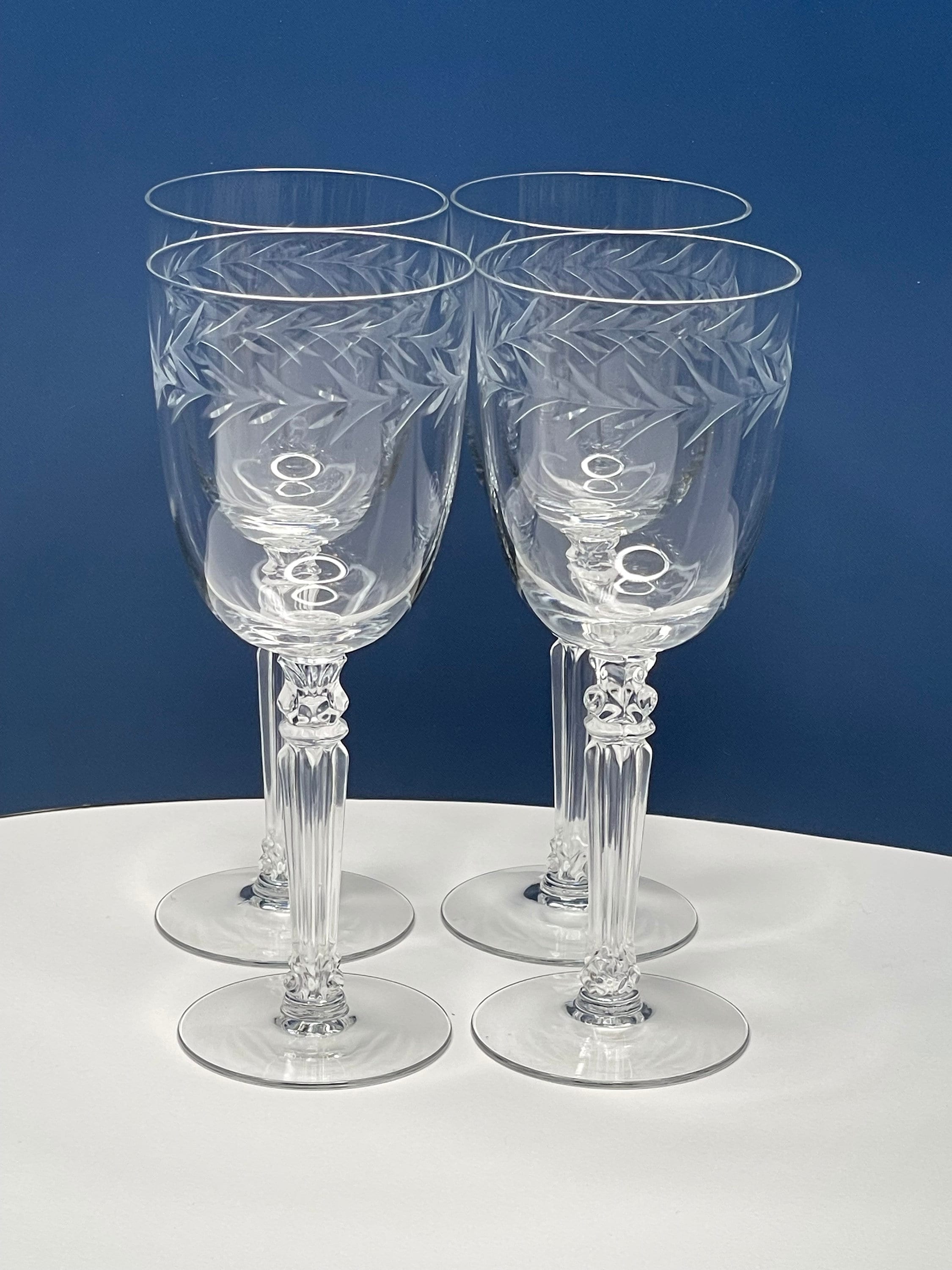 Fostoria Mountain Vernon Etched Elegant Holly Pattern Crystal Clear ...