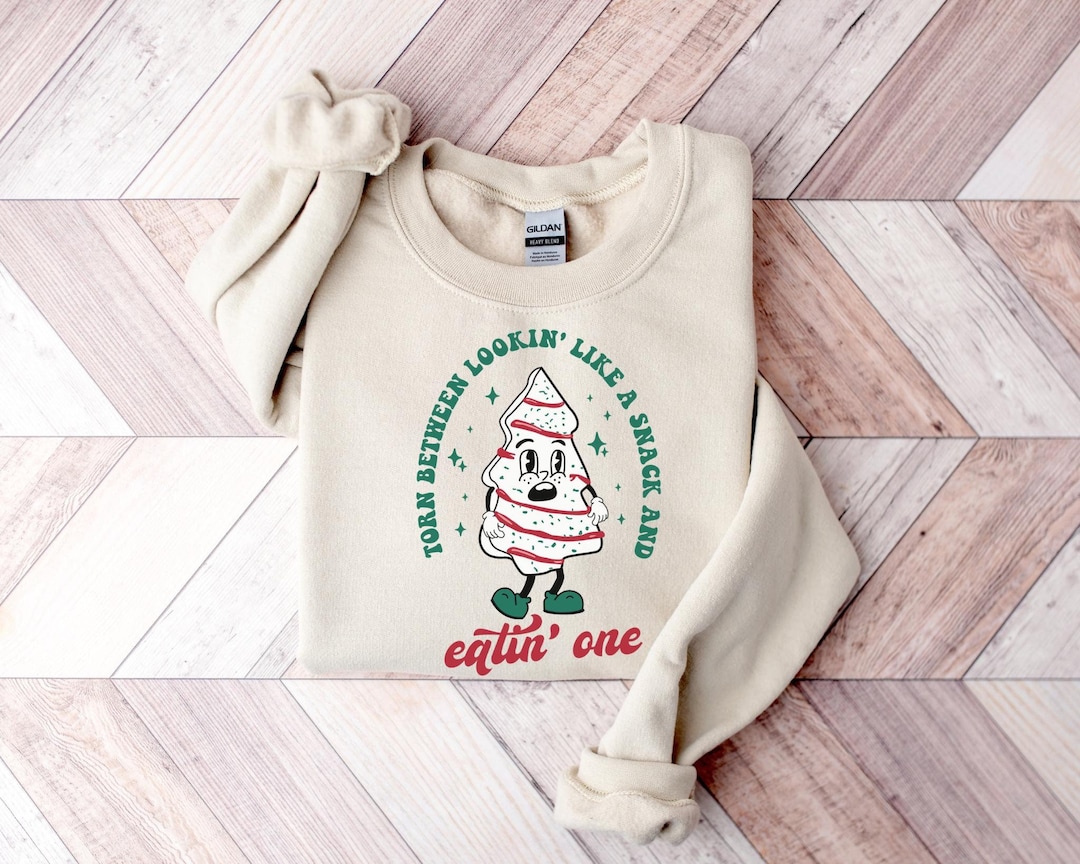 Funny Christmas Sweatshirt | Little Debbie Tree Cake Funny Sweatshirt ...