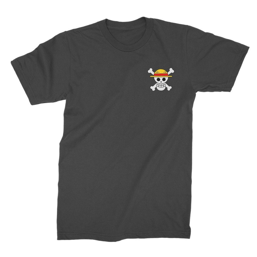 One Piece Logo Captain Monkey D. Luffy Pirate Skull Straw Hat T-Shirt