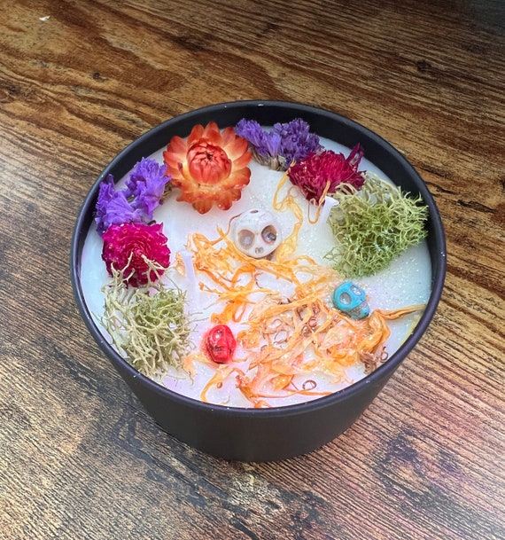 Day of the Dead Candle Dia De Los Muertos Halloween - Etsy