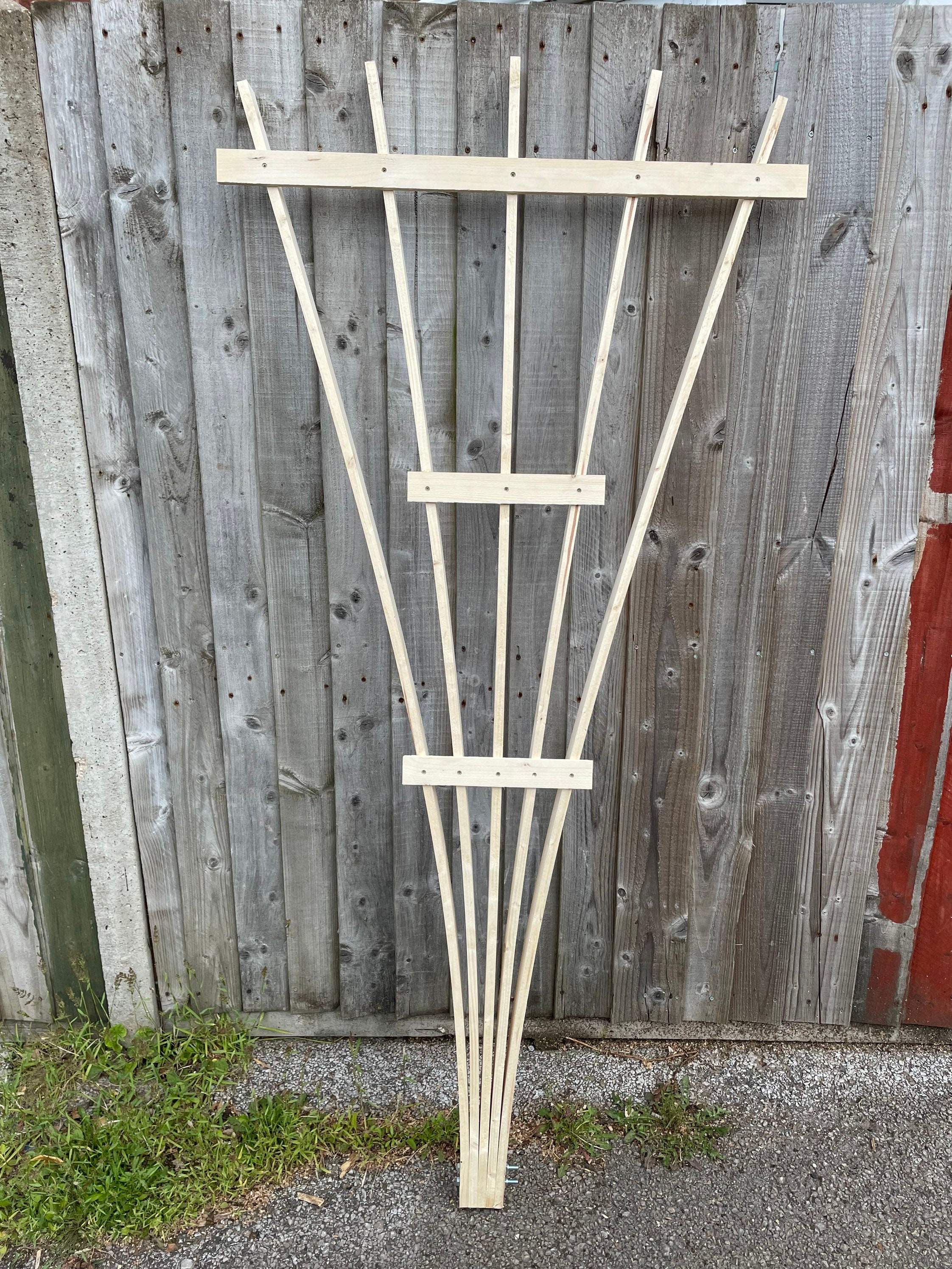 Handmade 6ft Solid Wooden Fan Trellis - Etsy UK