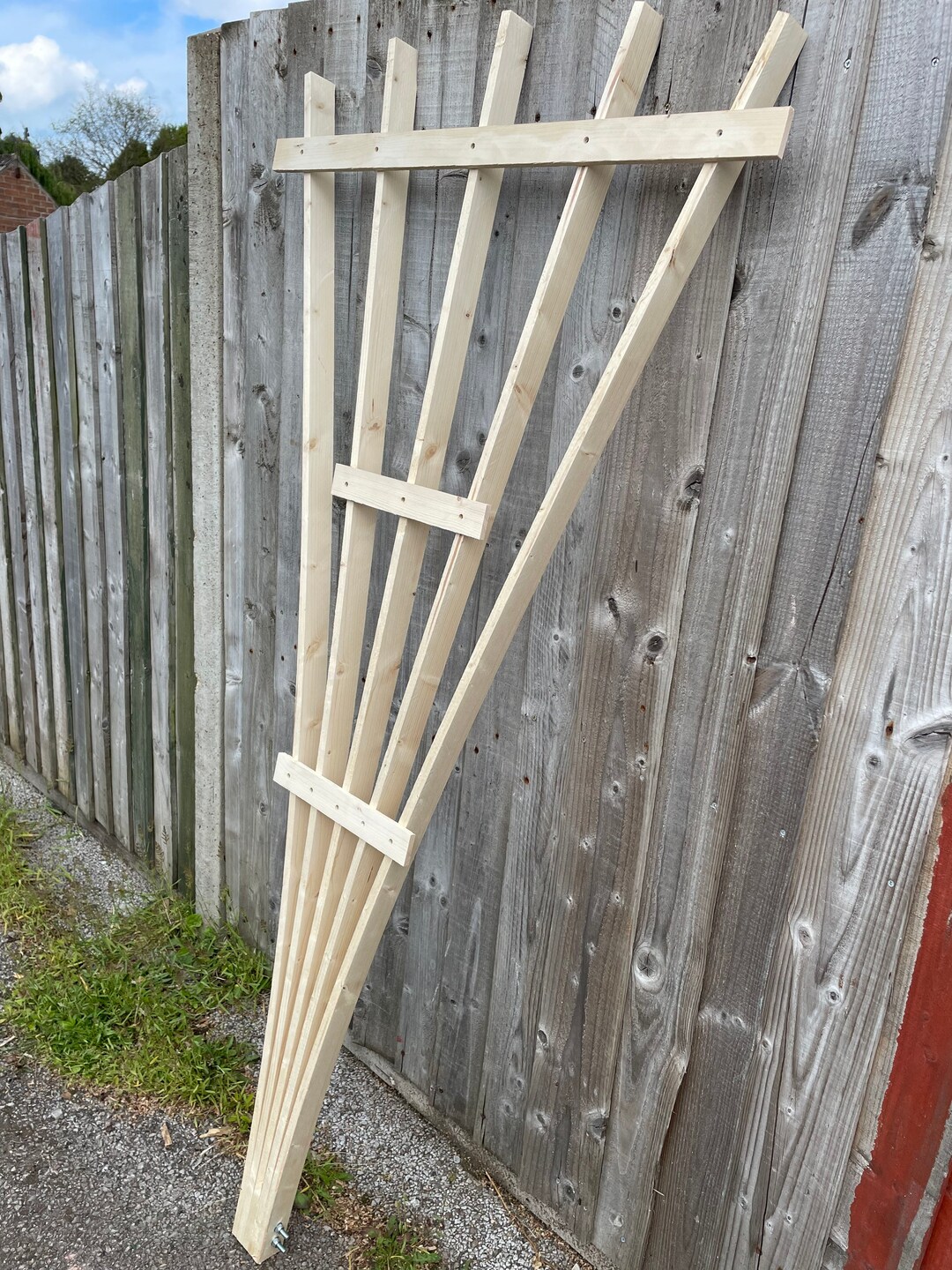 Handmade 6ft Solid Wooden Fan Trellis - Etsy UK