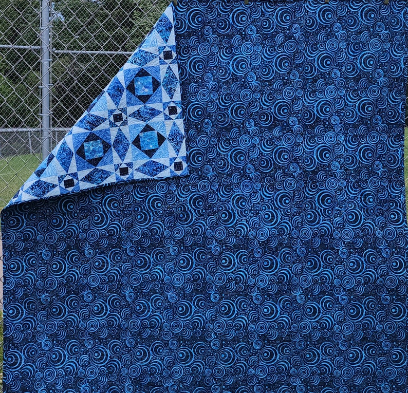 Storm at Sea Batik Blue Quilt by Comfycatquilts. Stunning Pattern With ...