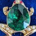 Vintage 1948 Coro Frog Fur Clip Uranium Green - Etsy
