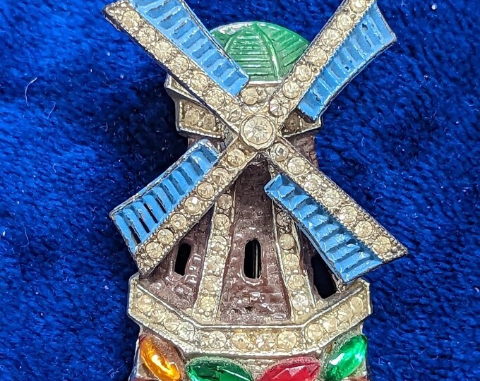 Larry Winters Vintage Art Deco Windmill Figural Pin - Etsy