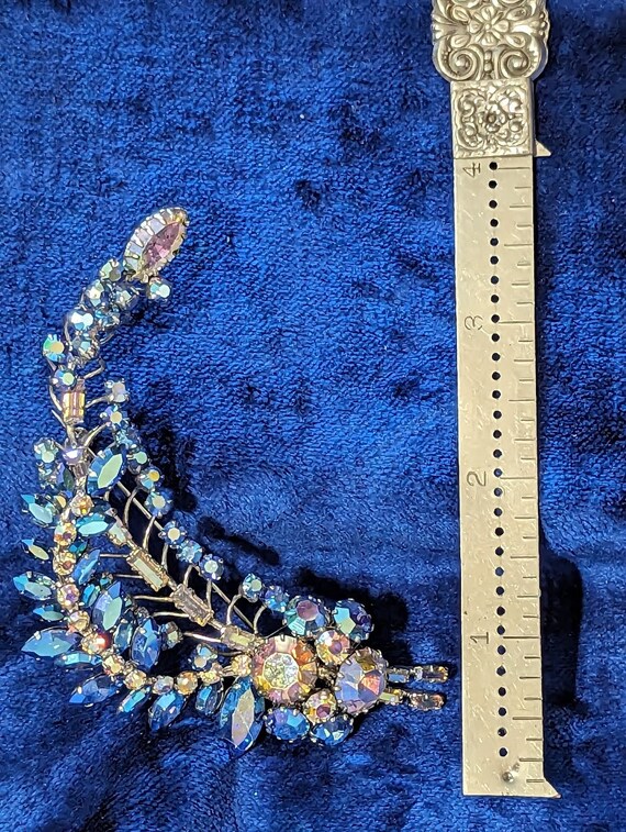 Vintage Huge Austria Rhinestone Brooch Glamorous - Gem