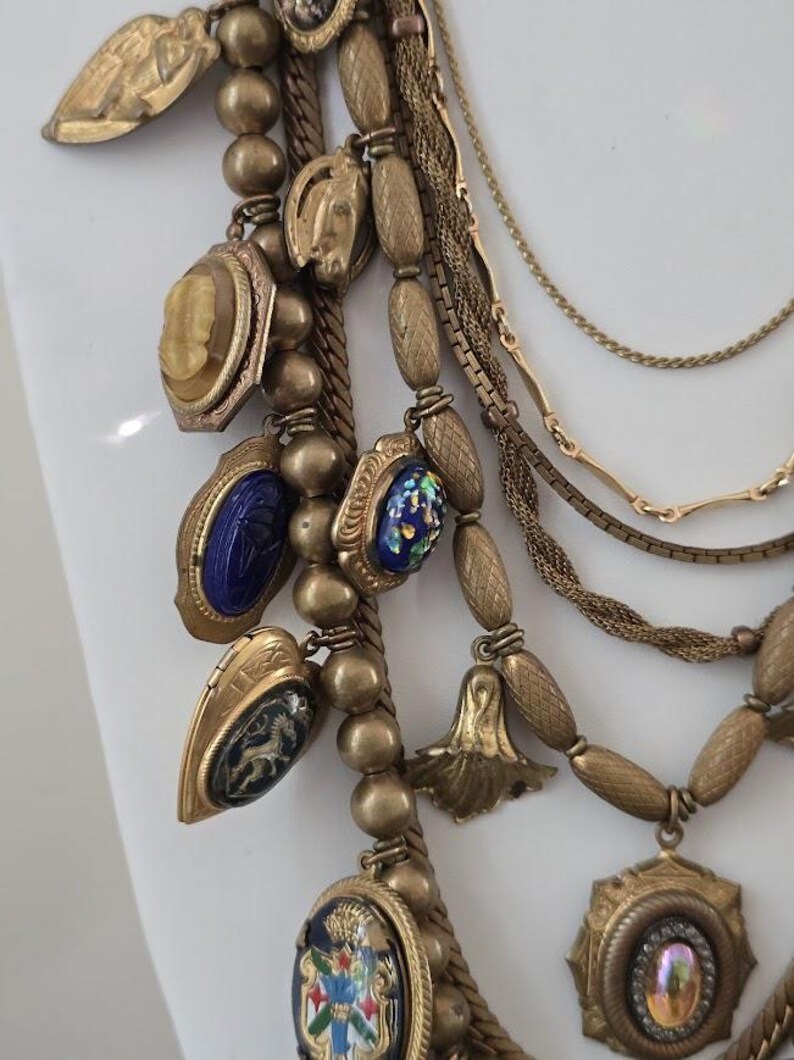 Vintage Designer Charm Necklace - Etsy