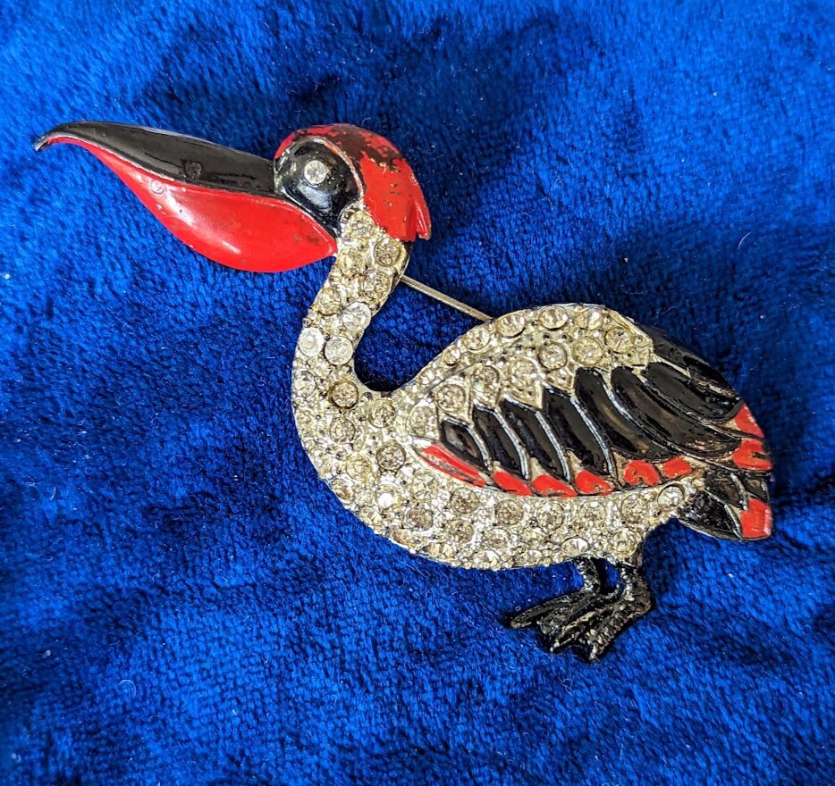 Book Piece Rare Vintage Fred Gray Pelican Brooch Pin - Etsy