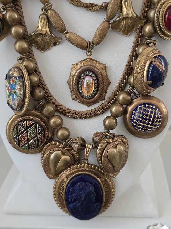 Vintage Designer Charm Necklace - Etsy