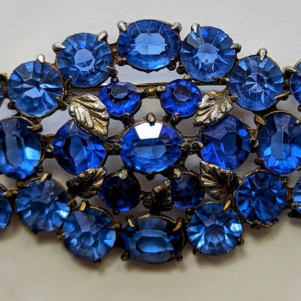 Blue Stone Brooch - Etsy