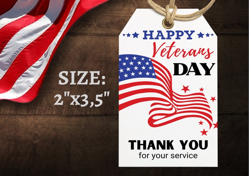 Veterans Day Gift Tags Printable Printable Veterans Day Tags - Etsy