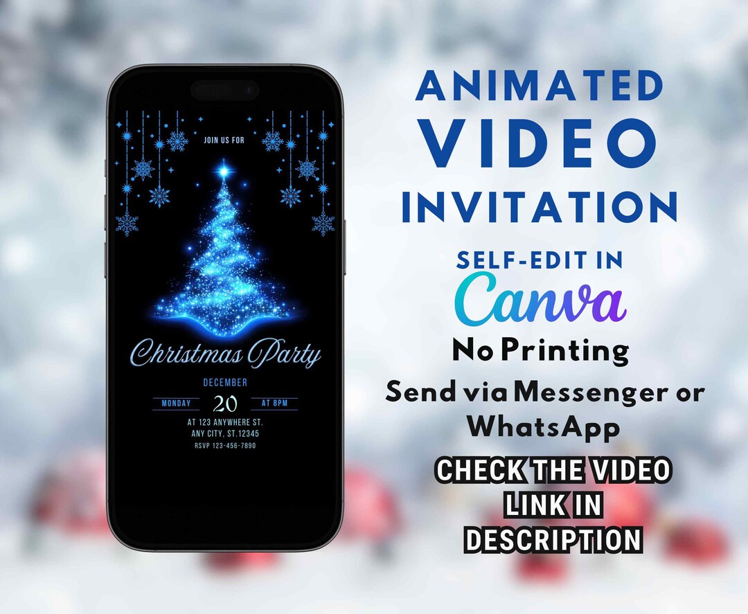 Animated Christmas Invitation | Christmas Video Invitation | Winter ...