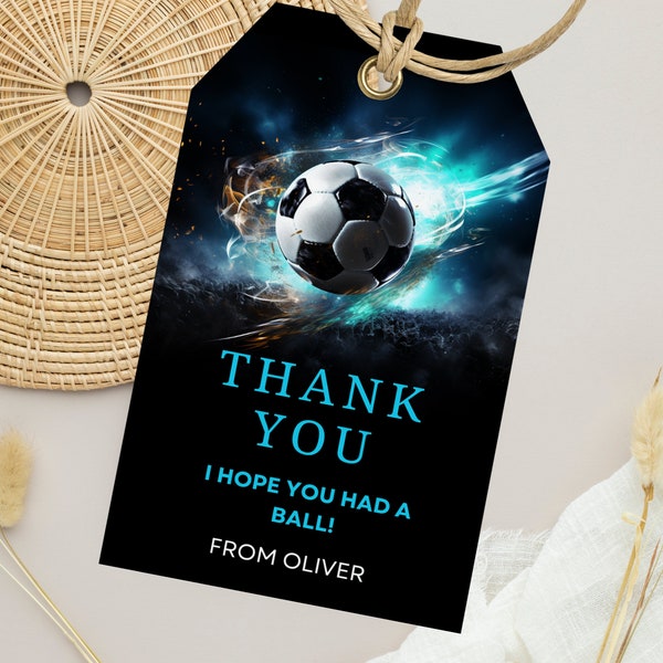 Soccer Thank You Tag - Etsy