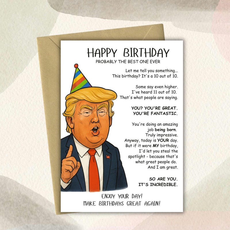 Trump Birthday Cards Men - Etsy