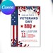 EDITABLE Veterans Day Invitation Vet Cookout Celebration Dinner Party ...