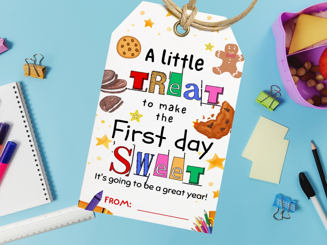 Cookie First Day of School Printable Tags, Welcome Back to School ...