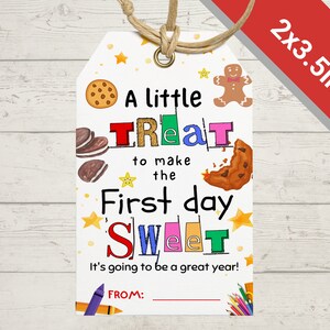 Cookie First Day of School Printable Tags, Welcome Back to School ...